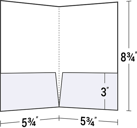 Small 2 Pocket Presentation Folder - 5 3/4 x 8 3/4 - Custom Printing