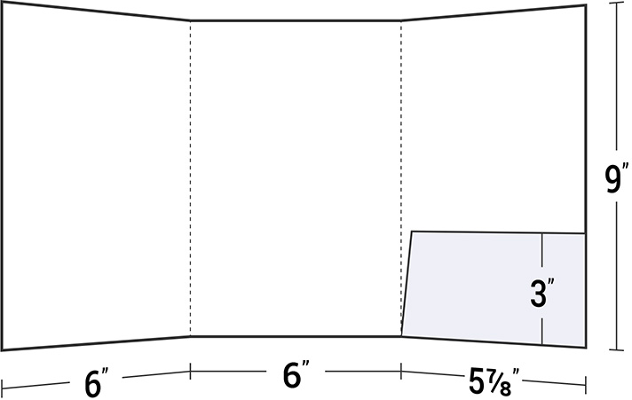 Custom Printed 6x9 Tri-Panel Right Pocket Presentation Folder