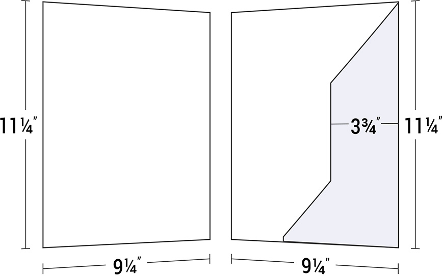 Right Vertical Pocket 2 Piece Report Cover | Custom Printed