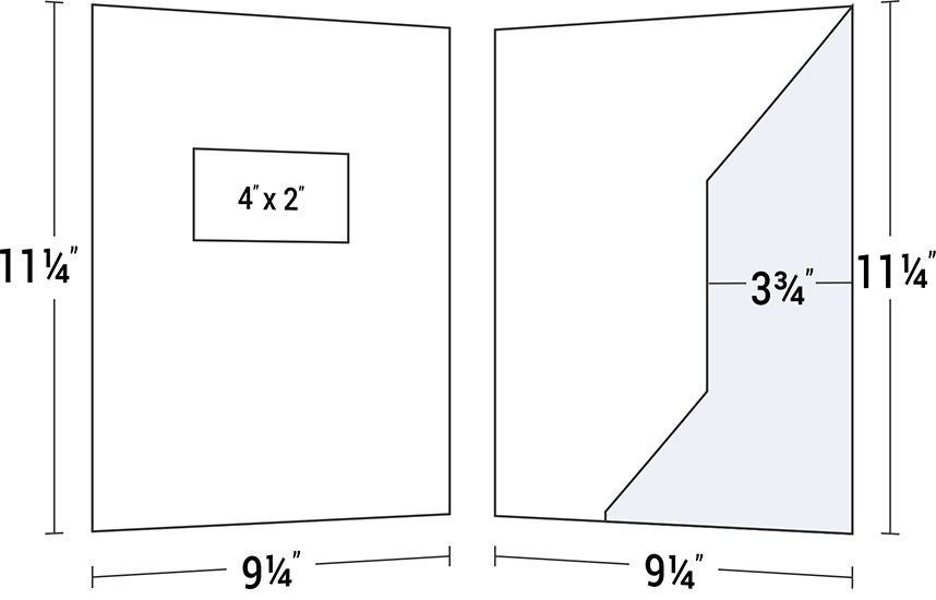 Right Vertical Pocket 2 Piece Report Cover w/ Window | Custom Printed