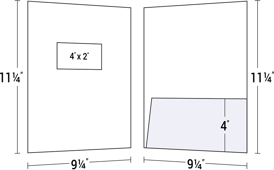 Right Pocket 2 Piece Report Cover w/ Window | Custom Printed