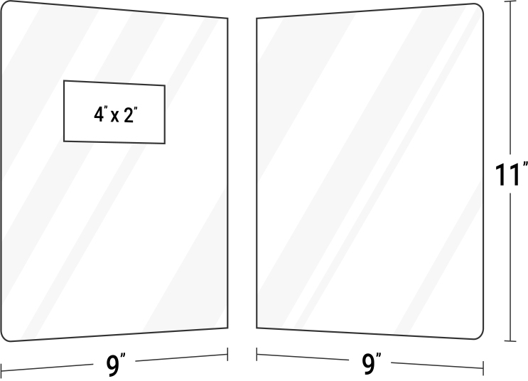 2 Piece Extended Poly Report Cover with Round Corners & Window