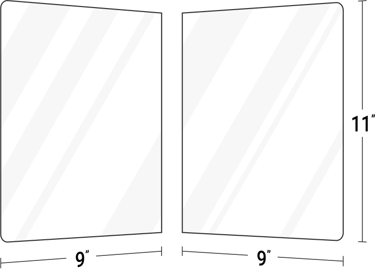 2 Piece Extended Poly Report Cover w/ Round Corners | Custom Printed