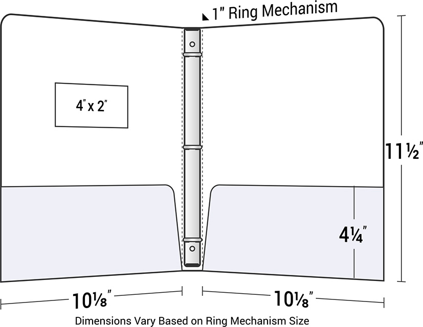 Custom Printed 2 Pocket 3 Ring Binder w/ Window