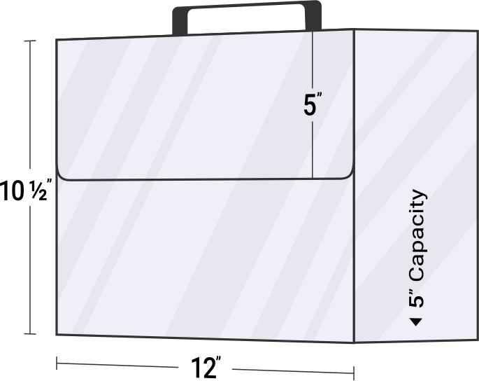 Collapsible 5" Capacity Poly Presentation Box w/ Handle | Custom