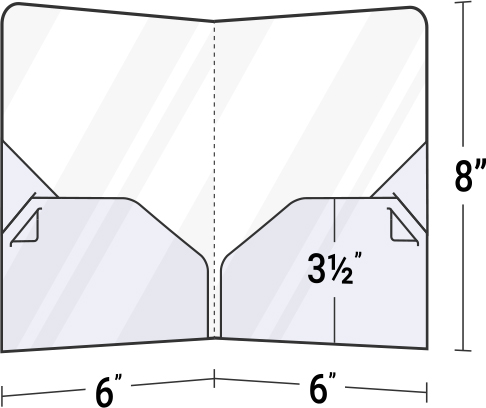 6" x 8" 2 Tuck Tab Pocket Poly Folder | Custom Printed