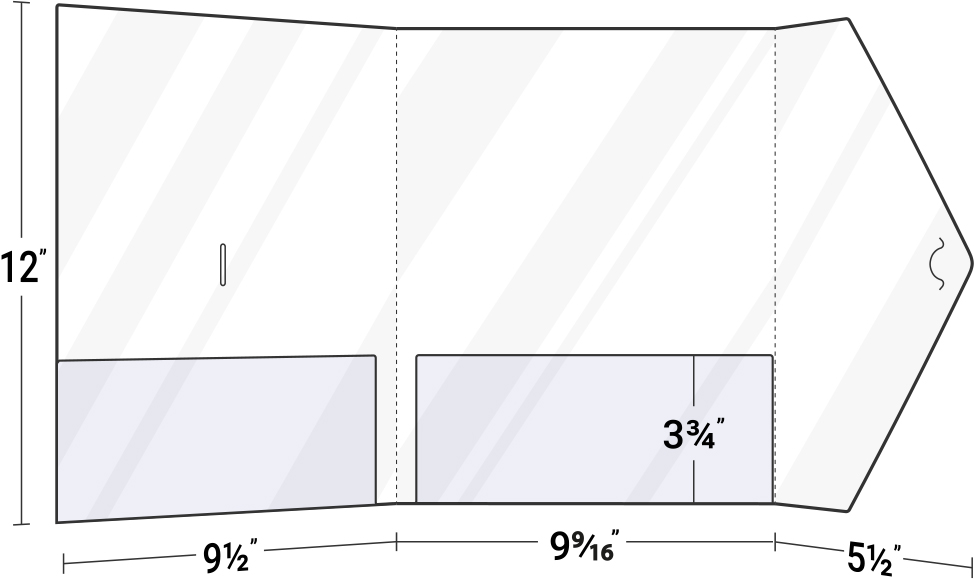 2 Pocket Right Tuck Tab Flap Poly Folder | Custom Printed