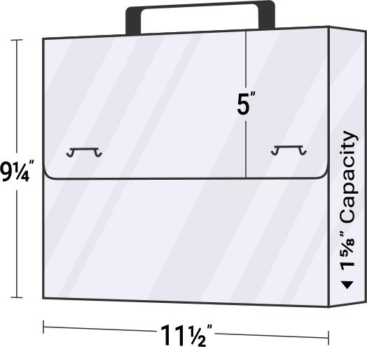 Collapsible 1 5/8" Capacity Tuck Tab Poly Box w/ Handle