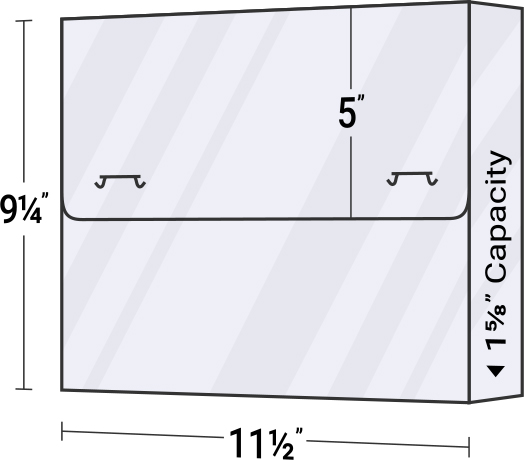 Collapsible 1 5/8" Capacity Tuck Tab Poly Presentation Box