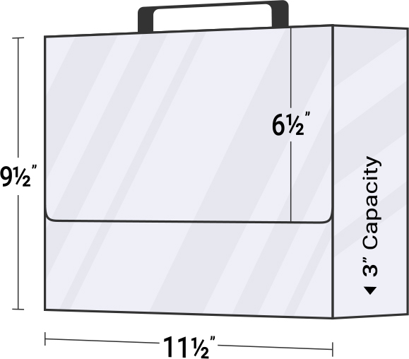 Collapsible 3" Capacity Poly Presentation Box w/ Handle