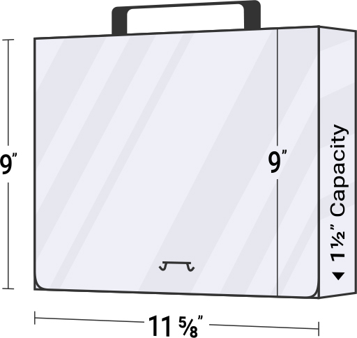 1 1/2" Capacity Full Flap Tuck Tab Poly Box w/ Handle | Custom Printed