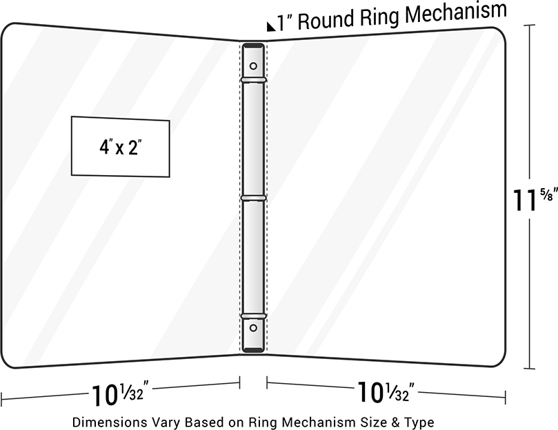 3-Ring Poly Binder with 4x2 Window | Custom Printed