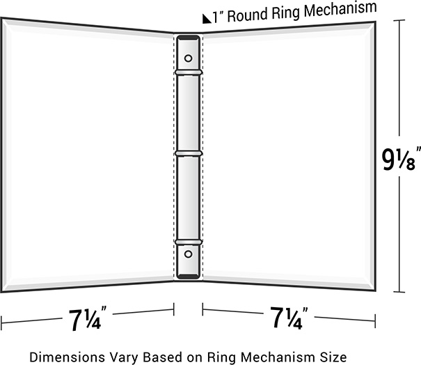 7x9 3-Ring Turned Edge Binder | Custom Printed