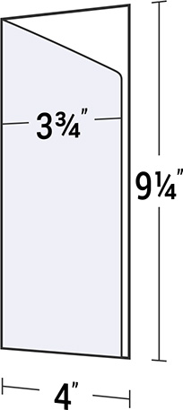 4" x 9 1/4" Digitally Printed Receipt Holder | Custom Printed